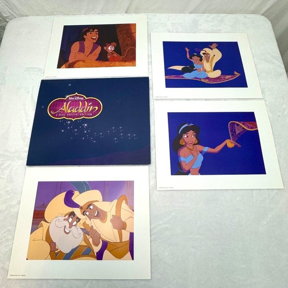 Disney | Art | Disney Store 204 Aladdin Four Lithographs Suitable For ...